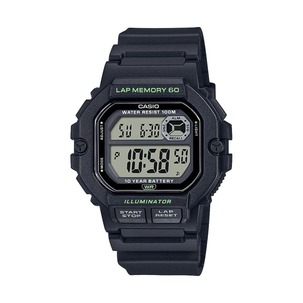 Casio Men's Heavy Duty Designed Sport Watch with 60-Lap Memory Black - WS1400H-1AV - Walmart.com