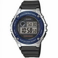 Casio Men's Resin Strap Digital Sport Watch, Gray/Blue Accents W216H ...
