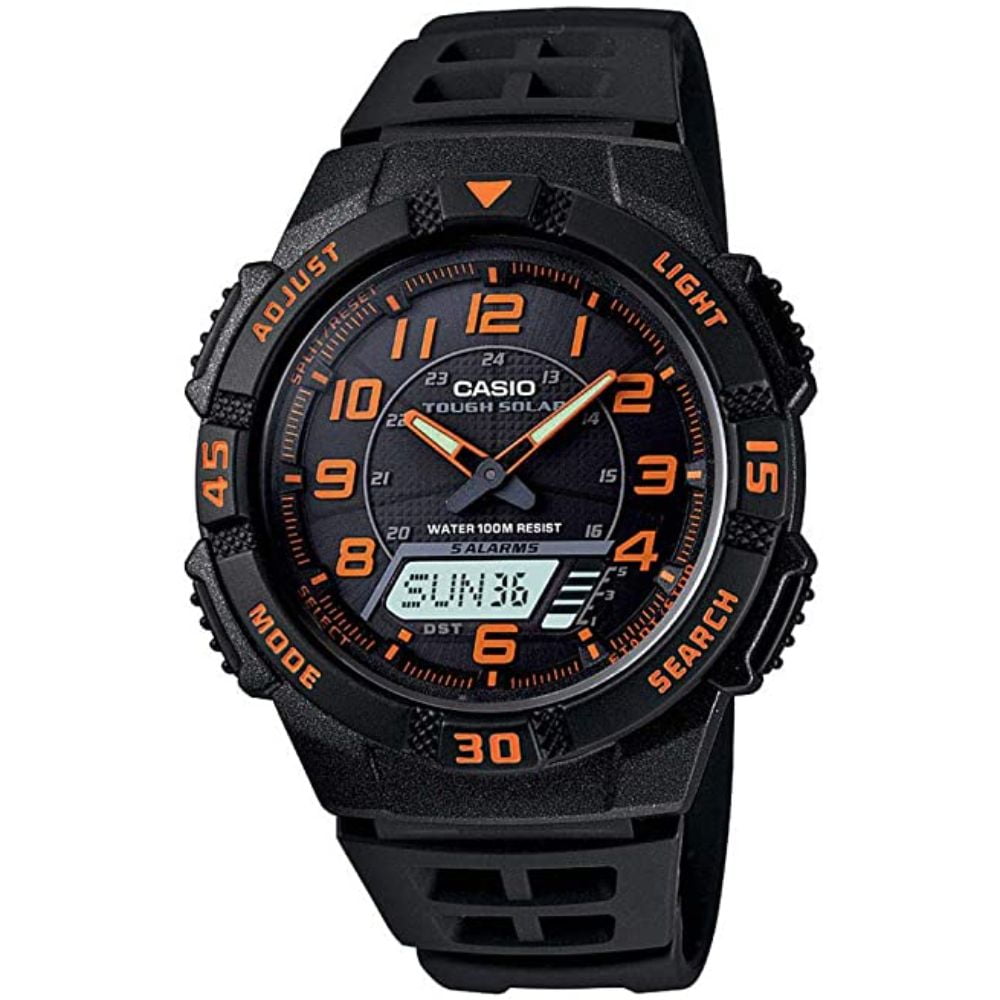 Casio Men's Slim Solar-Powered Analog-Digital Watch AQS800W-1B2VCF ...