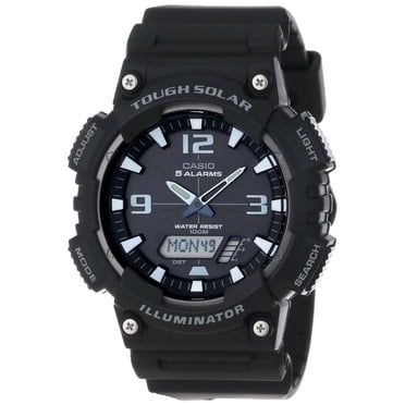 Casio Men's Solar Sport Combination Watch, White Glossy Resin Strap ...