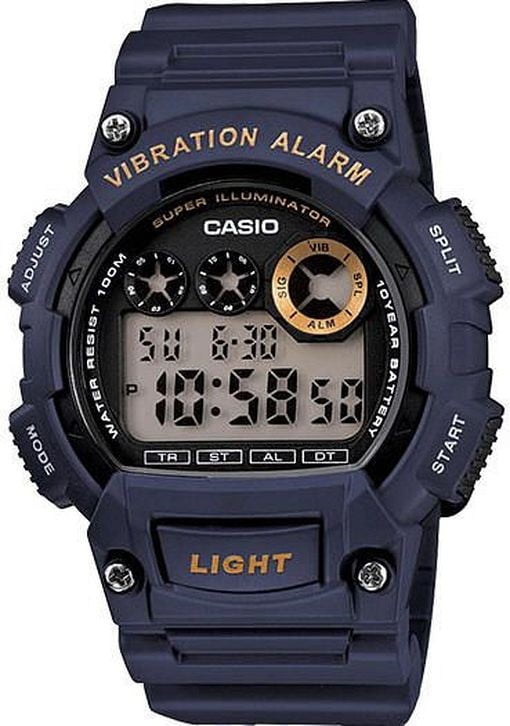 Casio Men's Sport Digital Watch, Blue/Gold W735H-2AV - Walmart.com