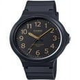 Casio Men's Super-Easy-Reader Watch, Black/Gold Accents MW240-1B2V ...