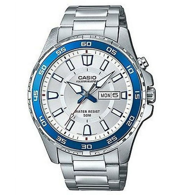 Casio Men's Analog Super Illuminator Quartz Stainless Steel Wrist Watch ...