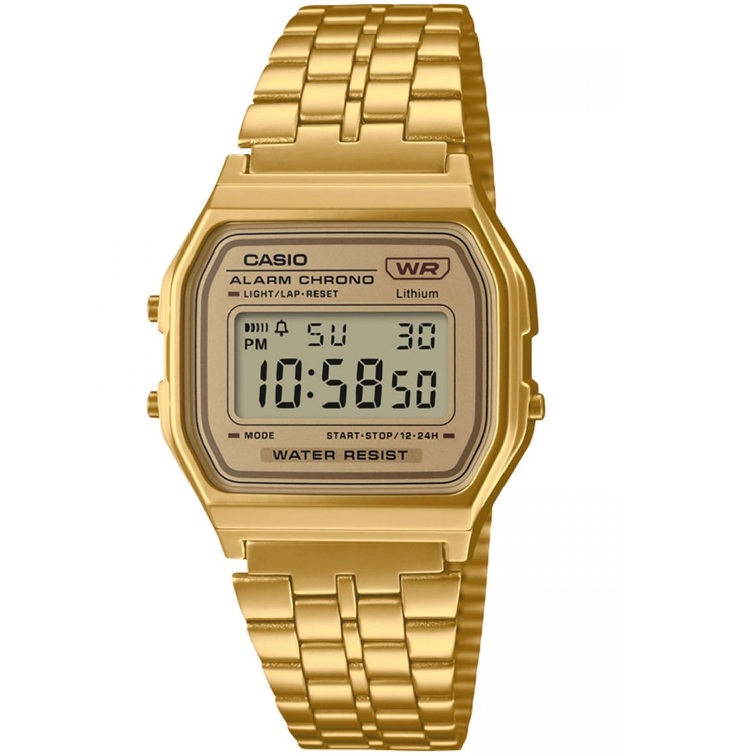 Casio Men's Vintage Gold Dial Watch - A158WETG-9AVT - Walmart.com