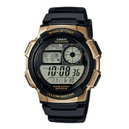 Casio Men's Multi-Function Alarms Digital Sport Watch, Black and Silver F201WA-1A - Walmart.com