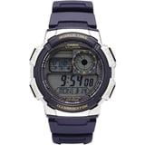 Casio Digital Sport Watch for Men, Blue and Silver, Resin Case, World ...