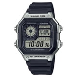 Casio Men's World Time Multifunction Watch AE1200WH-1CV, 42mm, Water ...