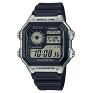 Casio Men's World Time Digital Sport Watch, Green/Black AE1000W-3AV ...