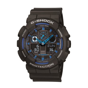 Casio Men's Analog-Digital Black and Red G-Shock Watch G100-1BV ...