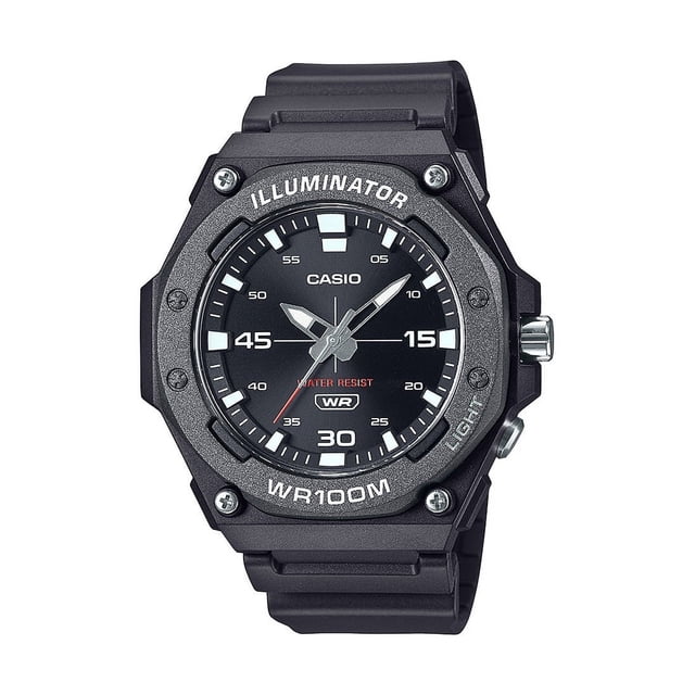 Casio Mens Analog 3-Hands Heavy Duty Wristwatch, Black - Walmart.com