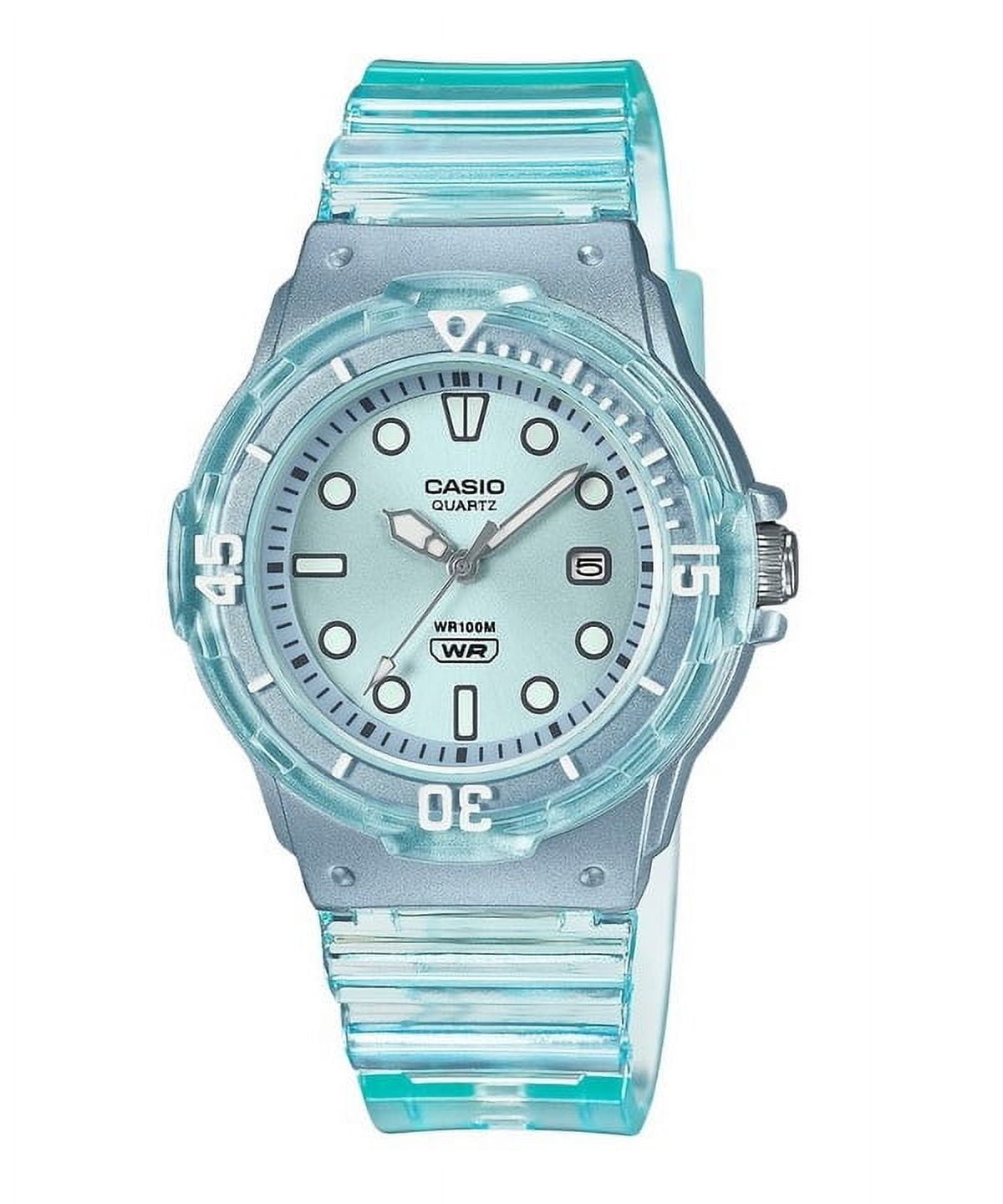 Casio POP Analog Resin Strap Blue Dial Translucent Quartz LRW-200HS-2EV ...