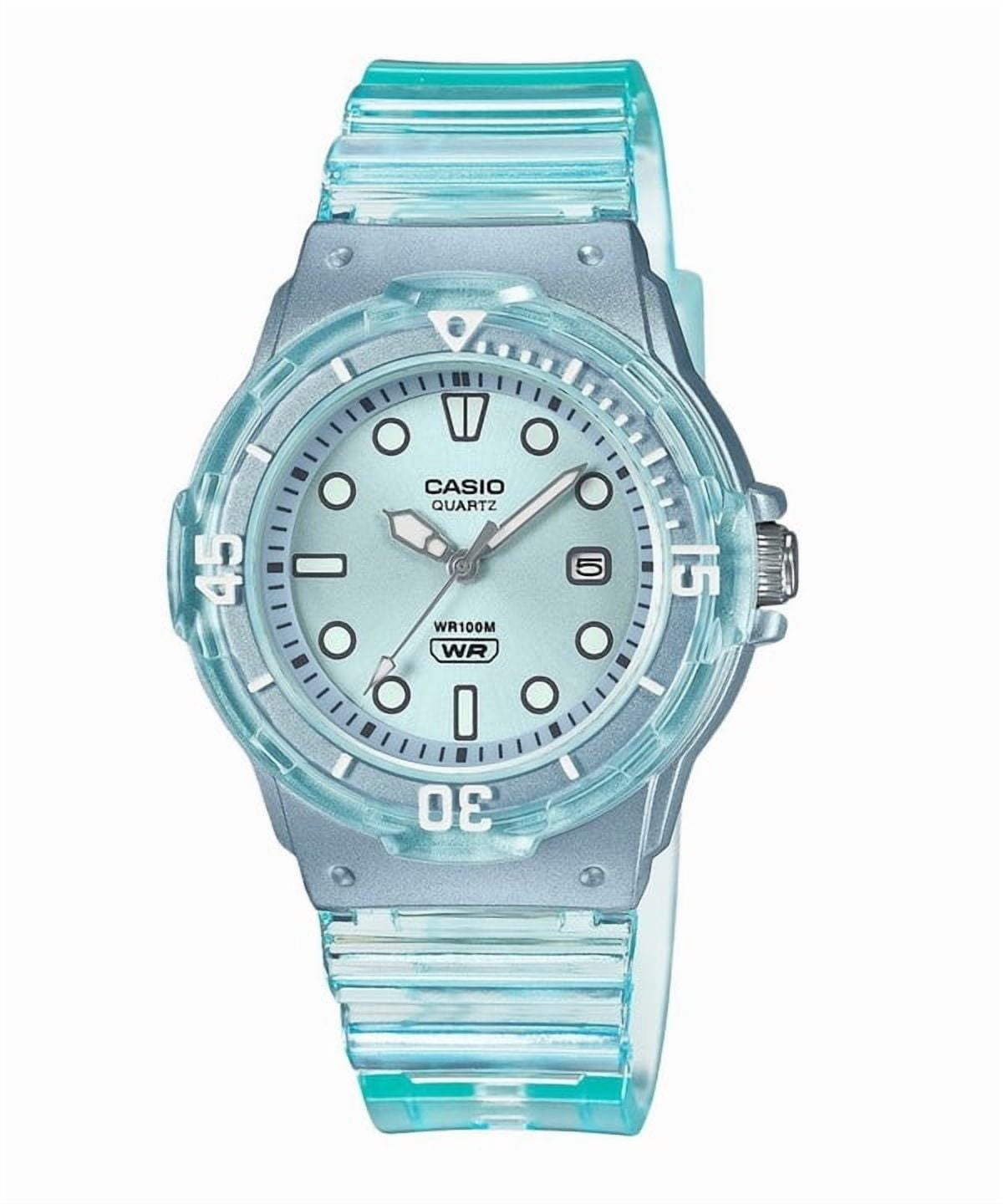 Casio POP Analog Resin Strap Blue Dial Translucent Quartz LRW-200HS-2EV ...