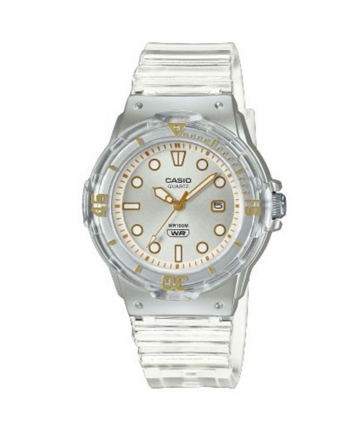 Casio POP Analog Resin Strap Silver Dial Translucent Quartz LRW-200HS ...