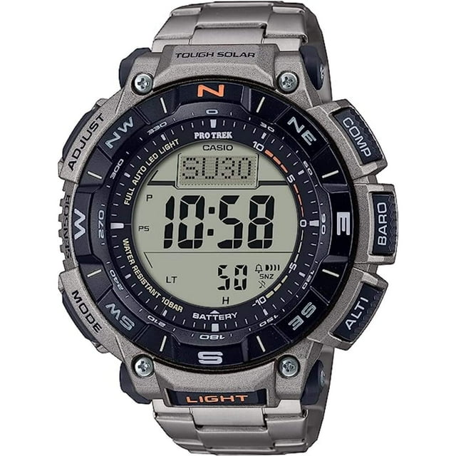 Casio PRG340T-7 Men's Pro Trek Titanium Bracelet Digital Watch ...