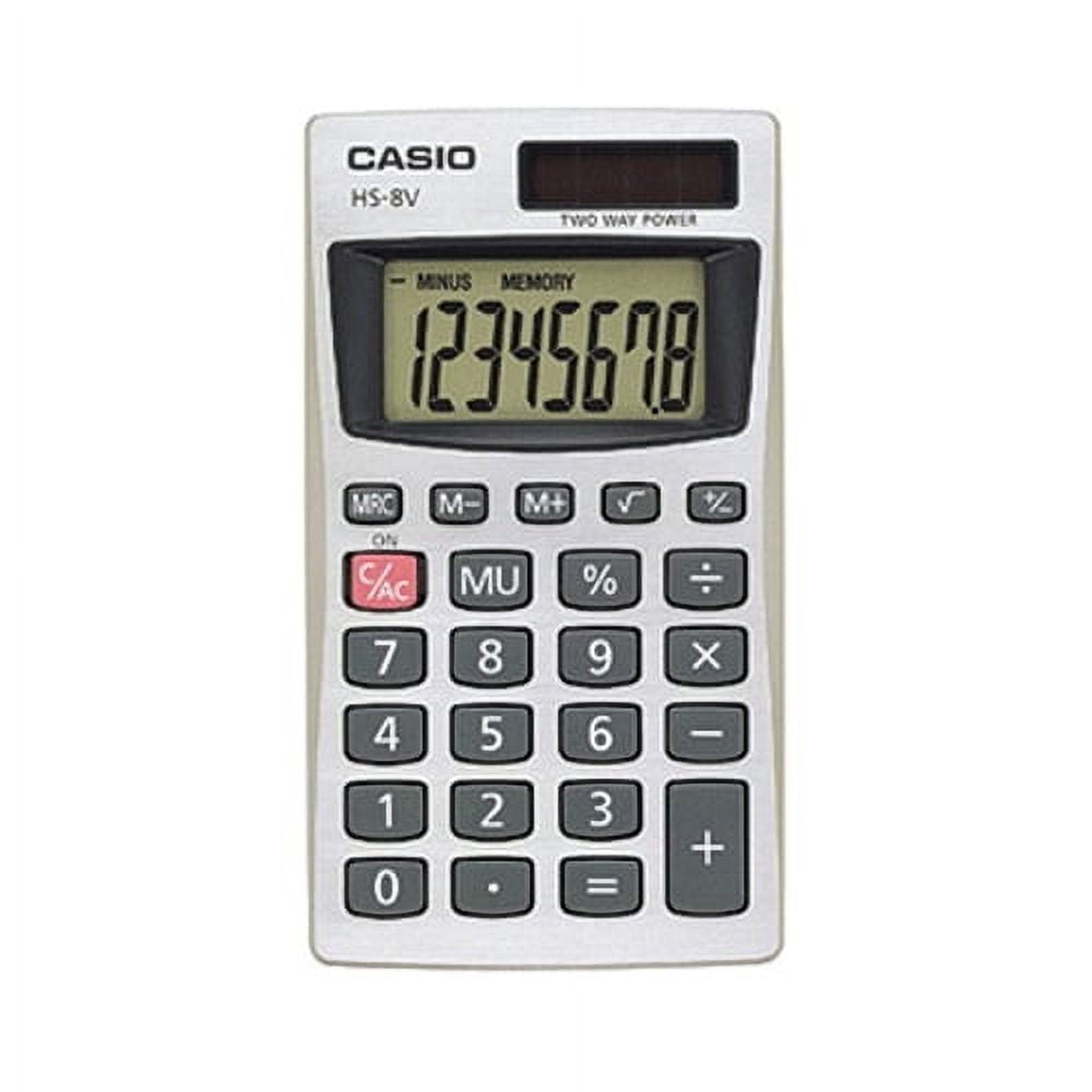 Casio Pocket Calculator, Hs-8Va - 1 Ea, 3 Pack - Walmart.com