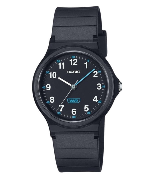 Casio Pop Analog Black Bio Based Resin Strap Black Dial Quartz LQ-24B ...