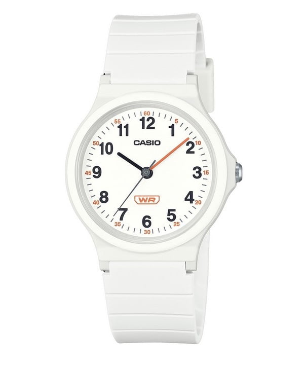 Casio Pop Analog White Bio Based Resin Strap White Dial Quartz LQ-24B ...