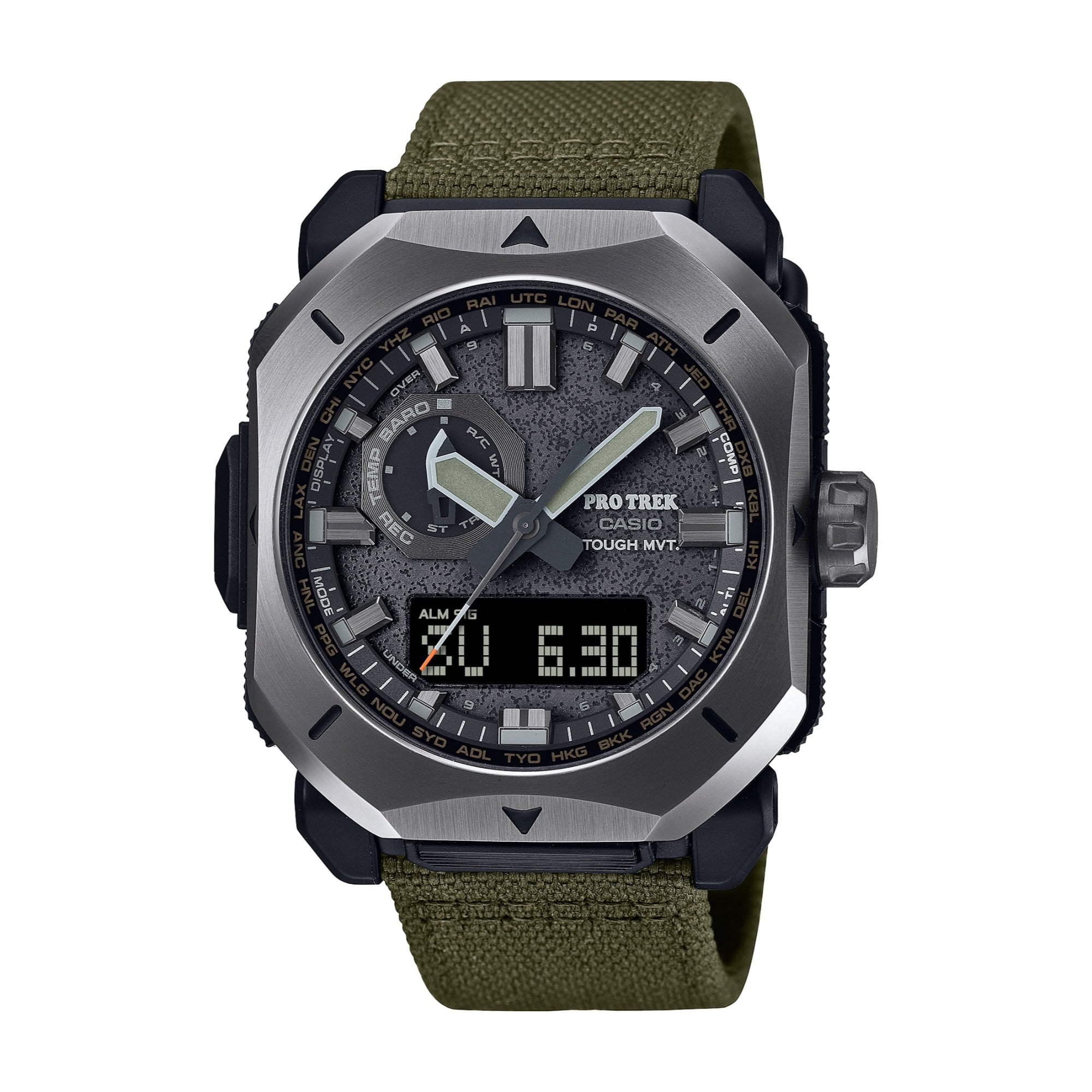 Casio Pro Trek Analog-Digital Triple Sensor Solar Powered Watch - PRW ...