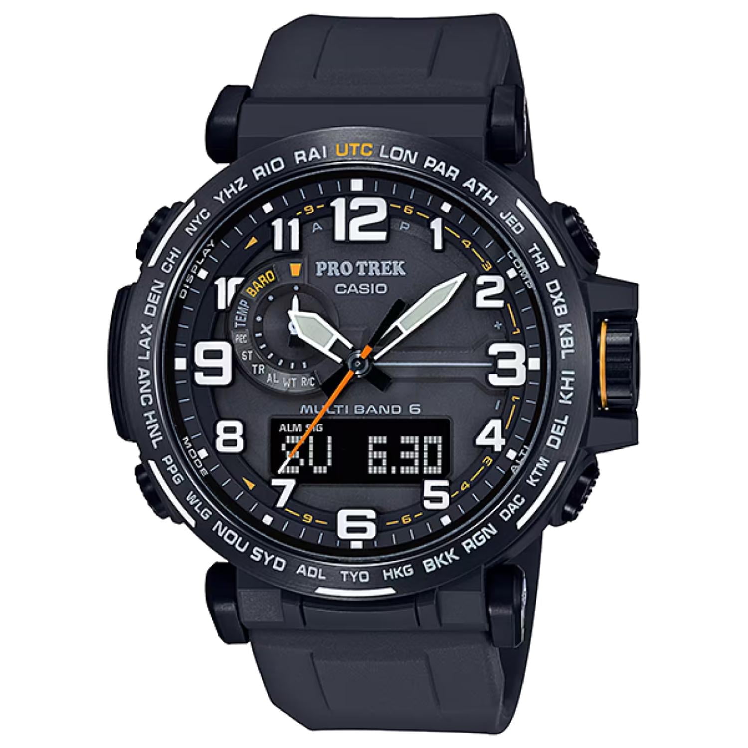 Casio Pro Trek Analog-Digital Triple Sensor Solar Powered Watch ...