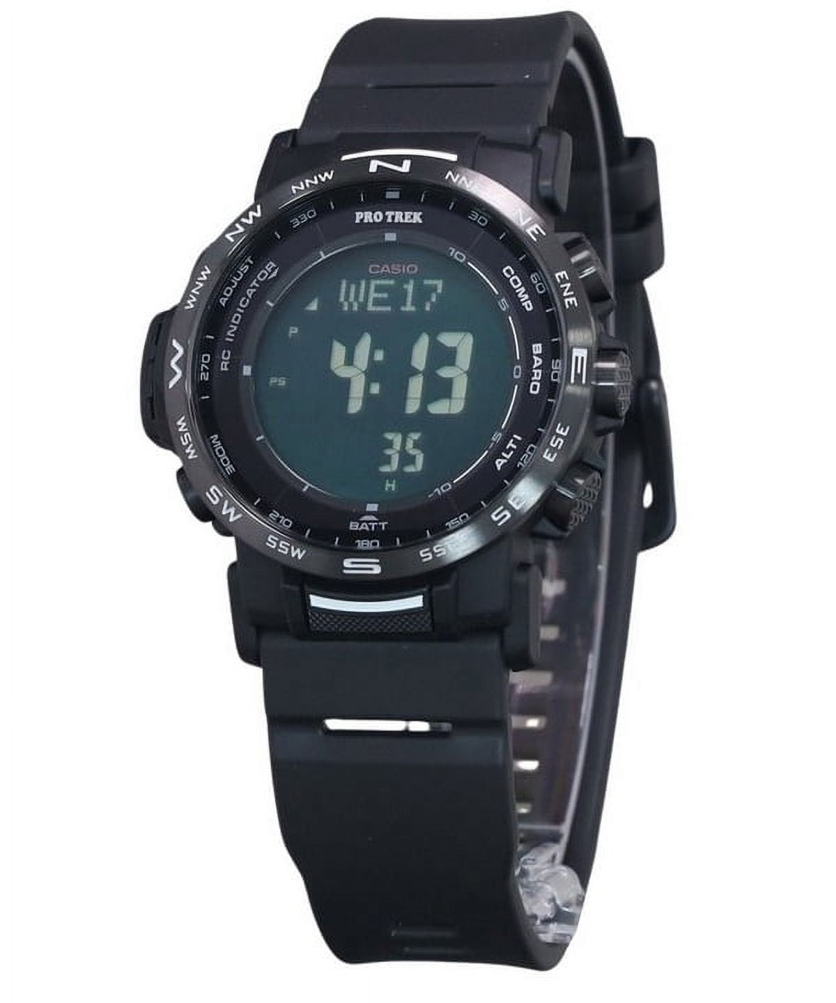 Casio Pro Trek Climber Digital Bio-Based Resin Strap Tough Solar PRW-35Y-1B 100M Men's Watch ...