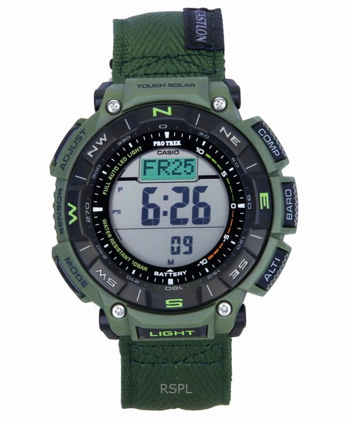 Casio Pro Trek Climber Line Digital Cloth Strap Solar PRG-340B-3 100M Men's Watch - Walmart.com