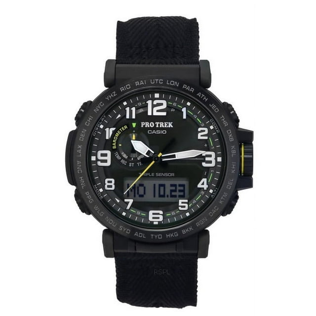 Casio ProTrek Analog Digital Bio Based Resin And Cloth Strap Green Dial ...