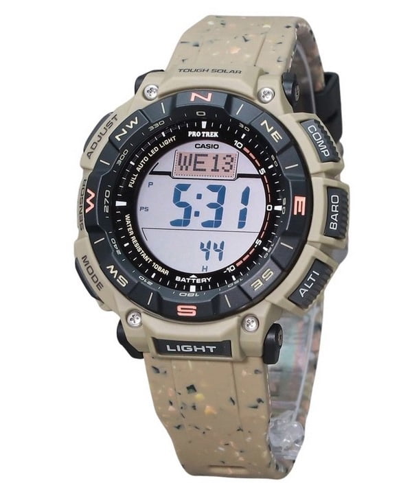 Casio ProTrek Climber Line Digital Beige Silicon Strap Tough Solar PRG ...