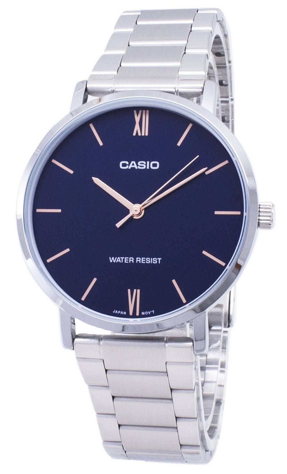 Casio Quartz MTP-VT01D-2B MTPVT01D-2B Analog Men's Watch - Walmart.com