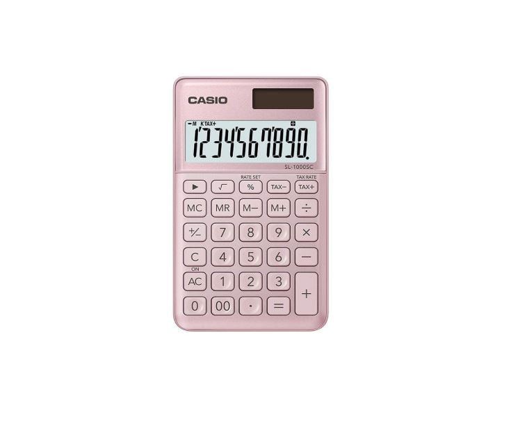 Casio SL-1000SC-PK Portable Calculator (Pink) - Walmart.com