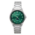 Casio Standard Analog Moon Phase Stainless Steel Green Dial Quartz MTP ...