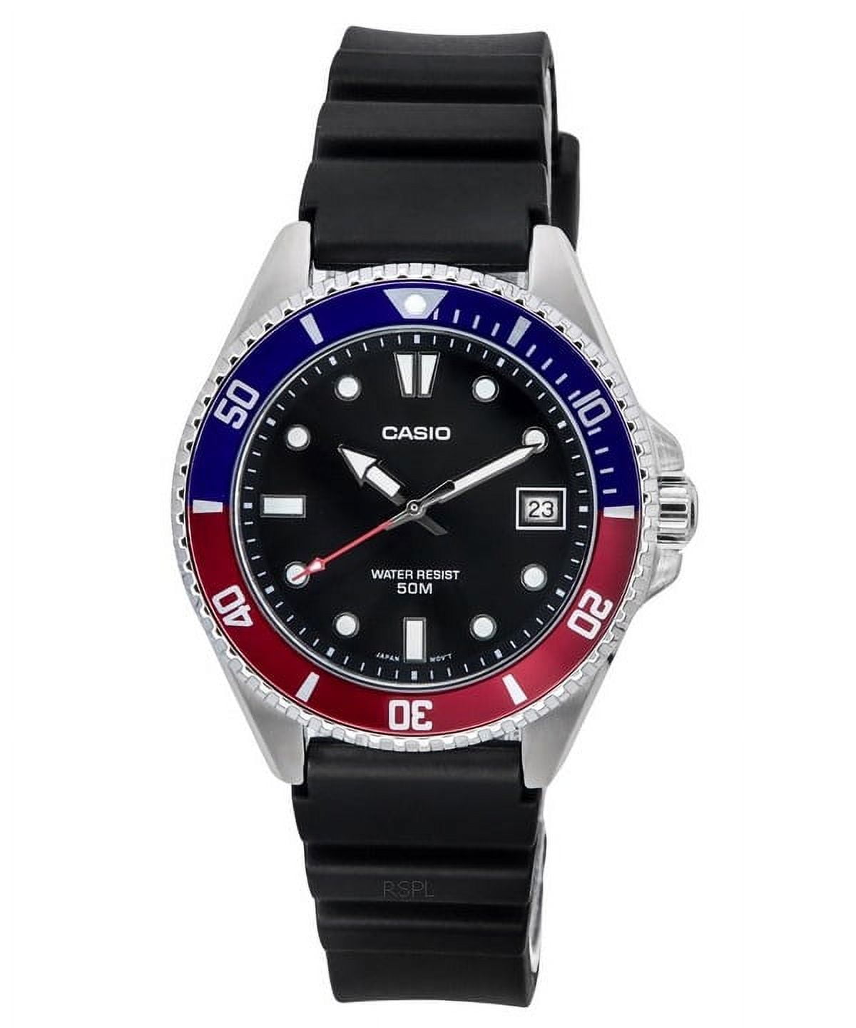 Casio Standard Analog Resin Strap Black Dial Quartz MDV-10-1A2 Men's ...