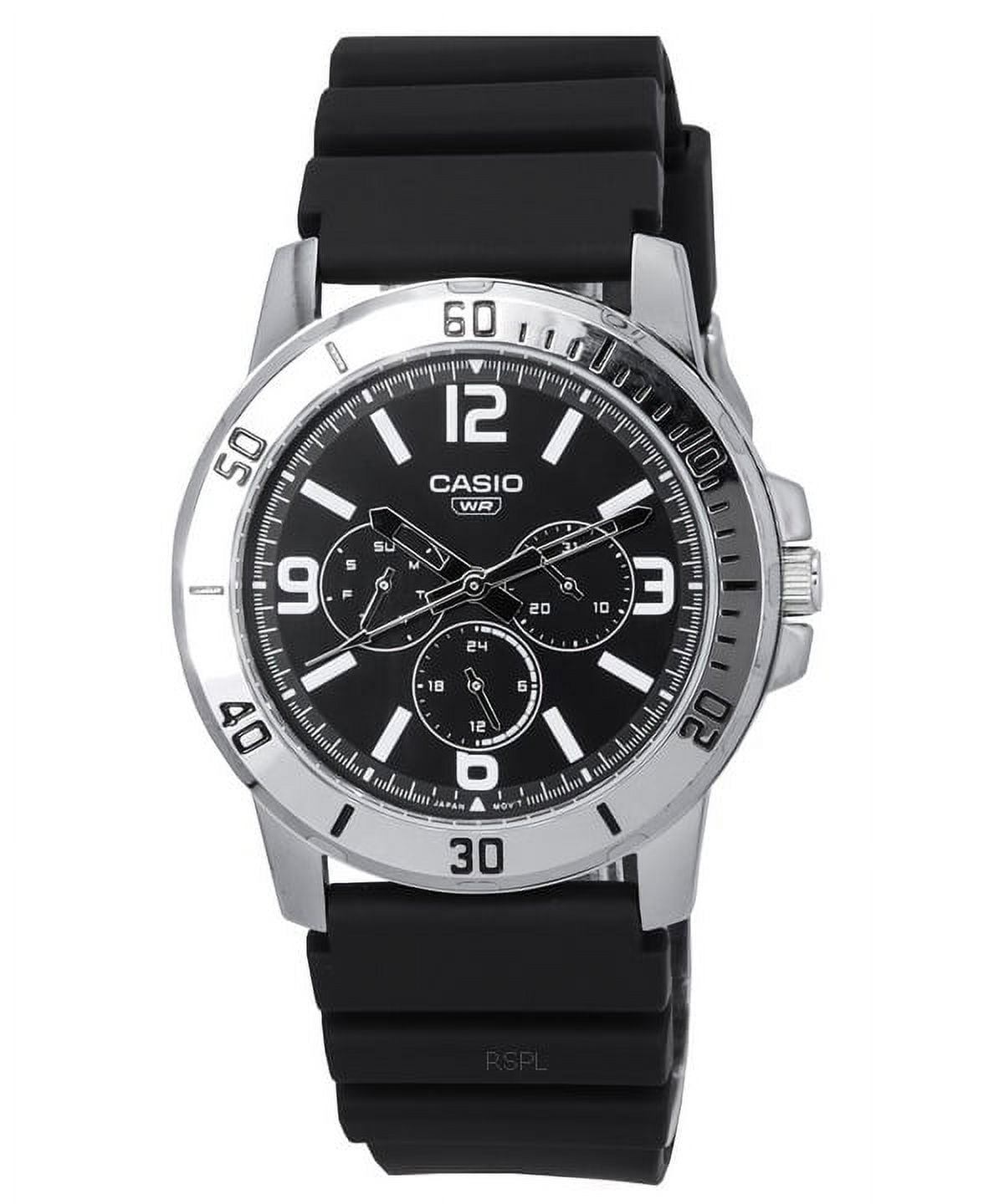 Casio Standard Analog Resin Strap Black Dial Quartz MTP-VD300-1B ...