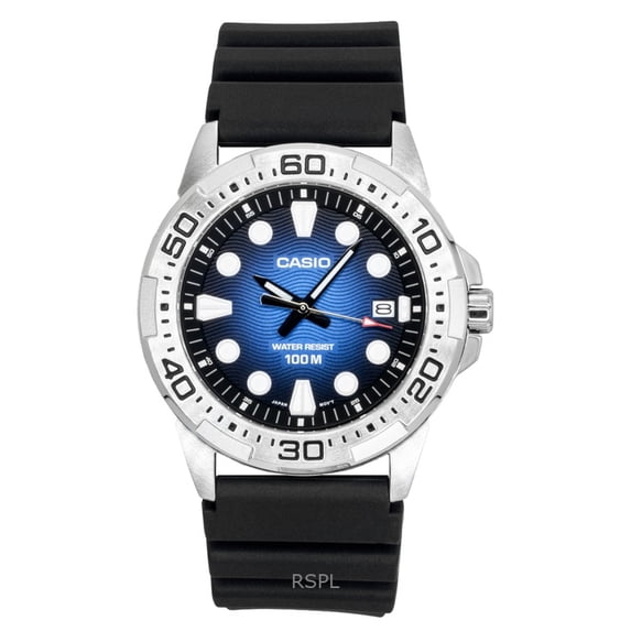 Casio Standard Analog Resin Strap Blue Dial Quartz MTD-140-2AV 100M Men ...