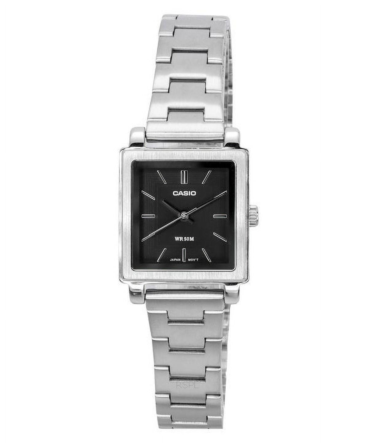 Casio Standard Analog Stainless Steel Black Dial Quartz LTP-E176D-1A ...