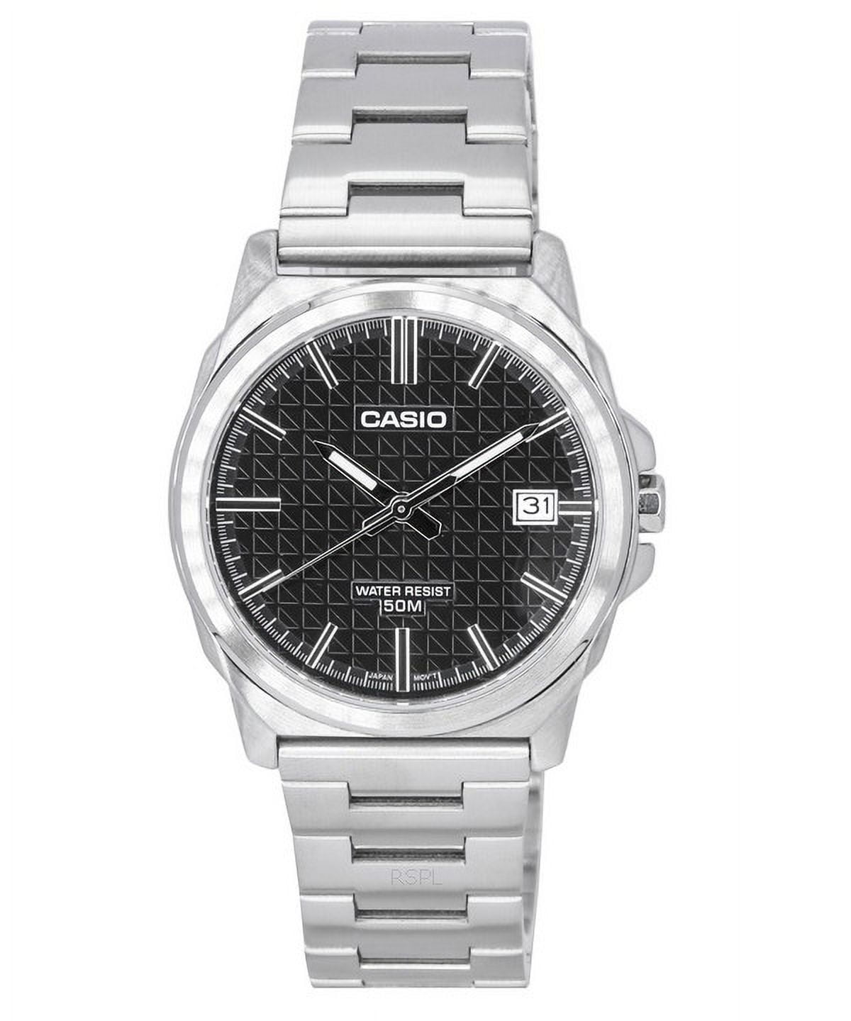 Casio Standard Analog Stainless Steel Black Dial Quartz MTP-E720D-1A Men's Watch - Walmart.com