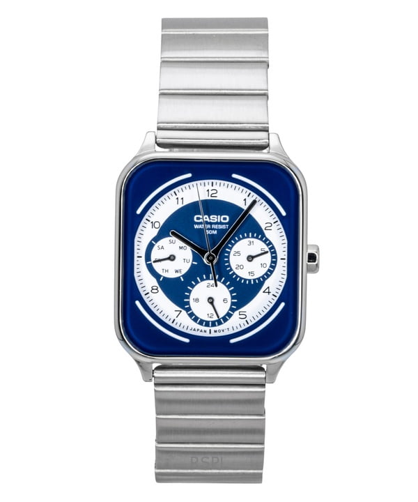 Casio Standard Analog Stainless Steel Blue And White Dial Quartz MTP ...