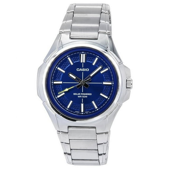 Casio Standard Analog Stainless Steel Blue Dial Solar MTP-RS100D-2A Men ...
