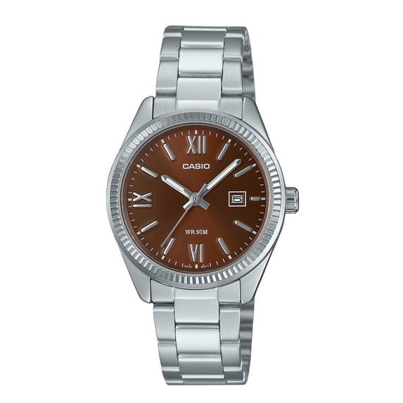 Casio Standard Analog Stainless Steel Brown Dial Quartz LTP-1302DD-5AV ...