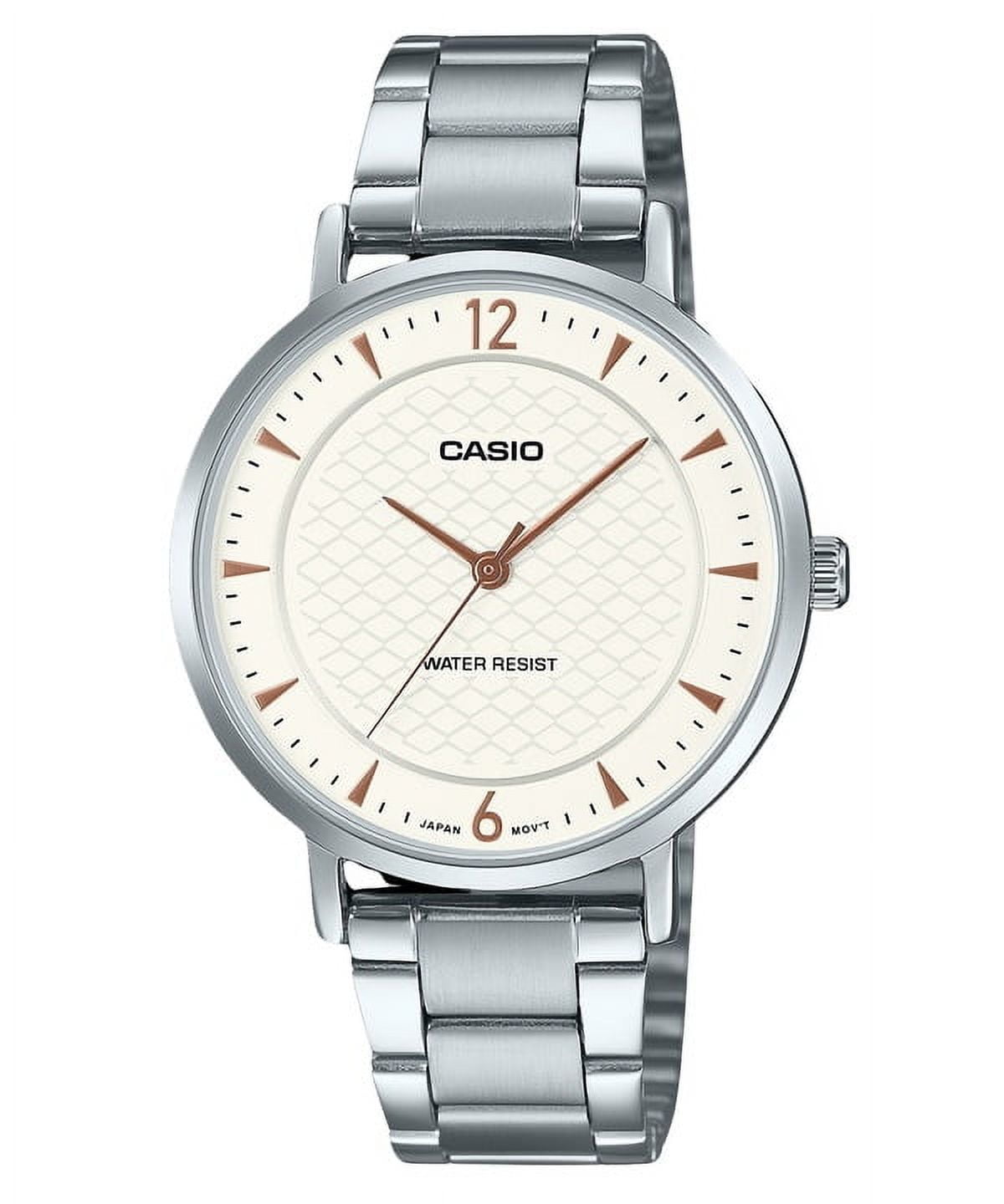 Casio Standard Analog Stainless Steel Cream Dial Quartz LTP-VT04D-7A ...