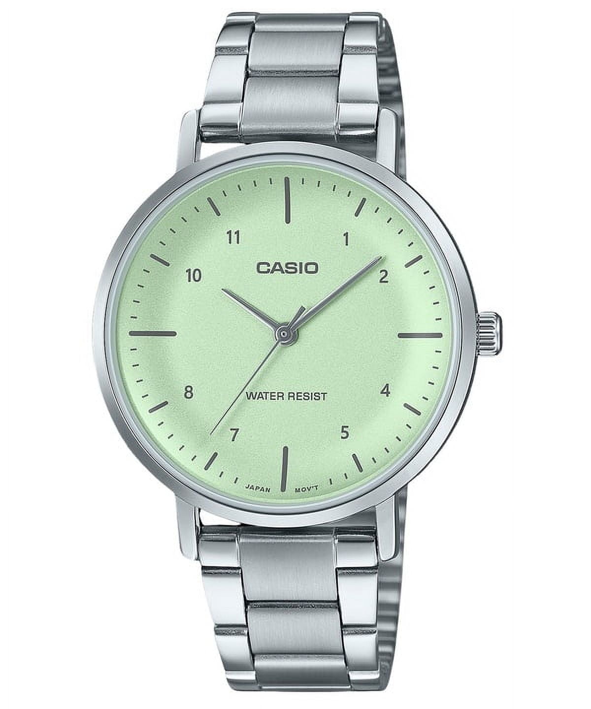 Casio Standard Analog Stainless Steel Mint Green Dial Quartz LTP-VT03D ...