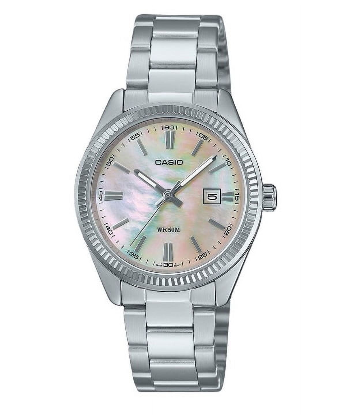 Casio Standard Analog Stainless Steel Mother Of Pearl Dial Quartz LTP ...