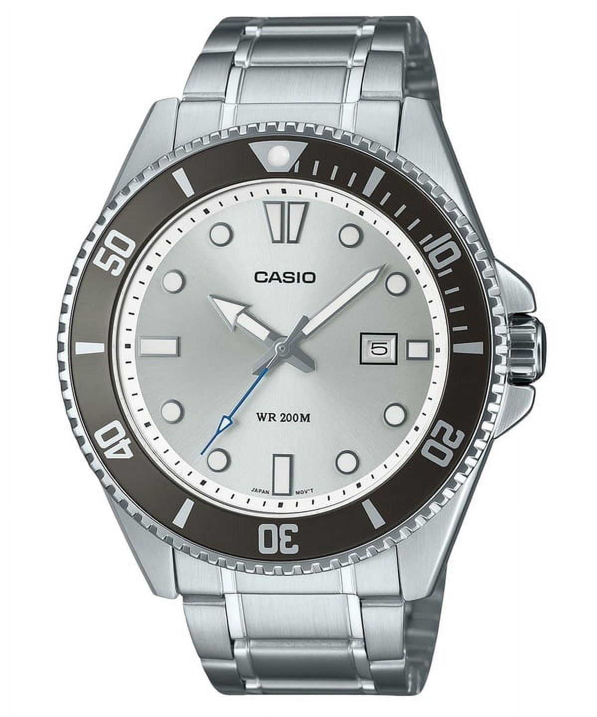 Casio Standard Analog Stainless Steel Silver Dial Quartz MDV-107D-7AV ...