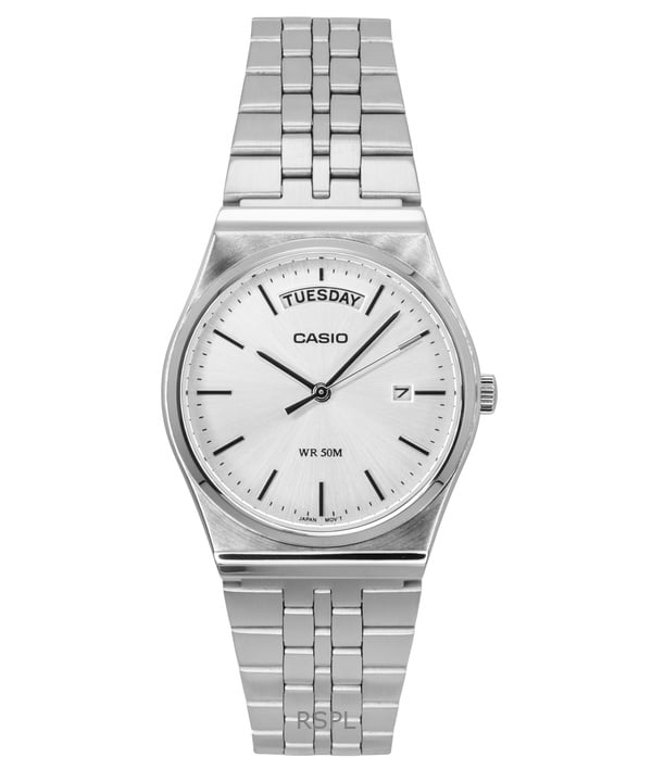 Casio Standard Analog Stainless Steel Silver Dial Quartz MTP-B146D-7AV ...