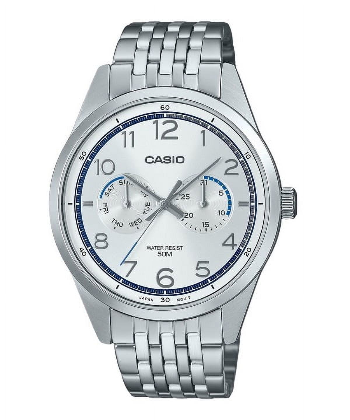 Casio Standard Analog Stainless Steel Silver Dial Quartz MTP-E340D-7AV ...