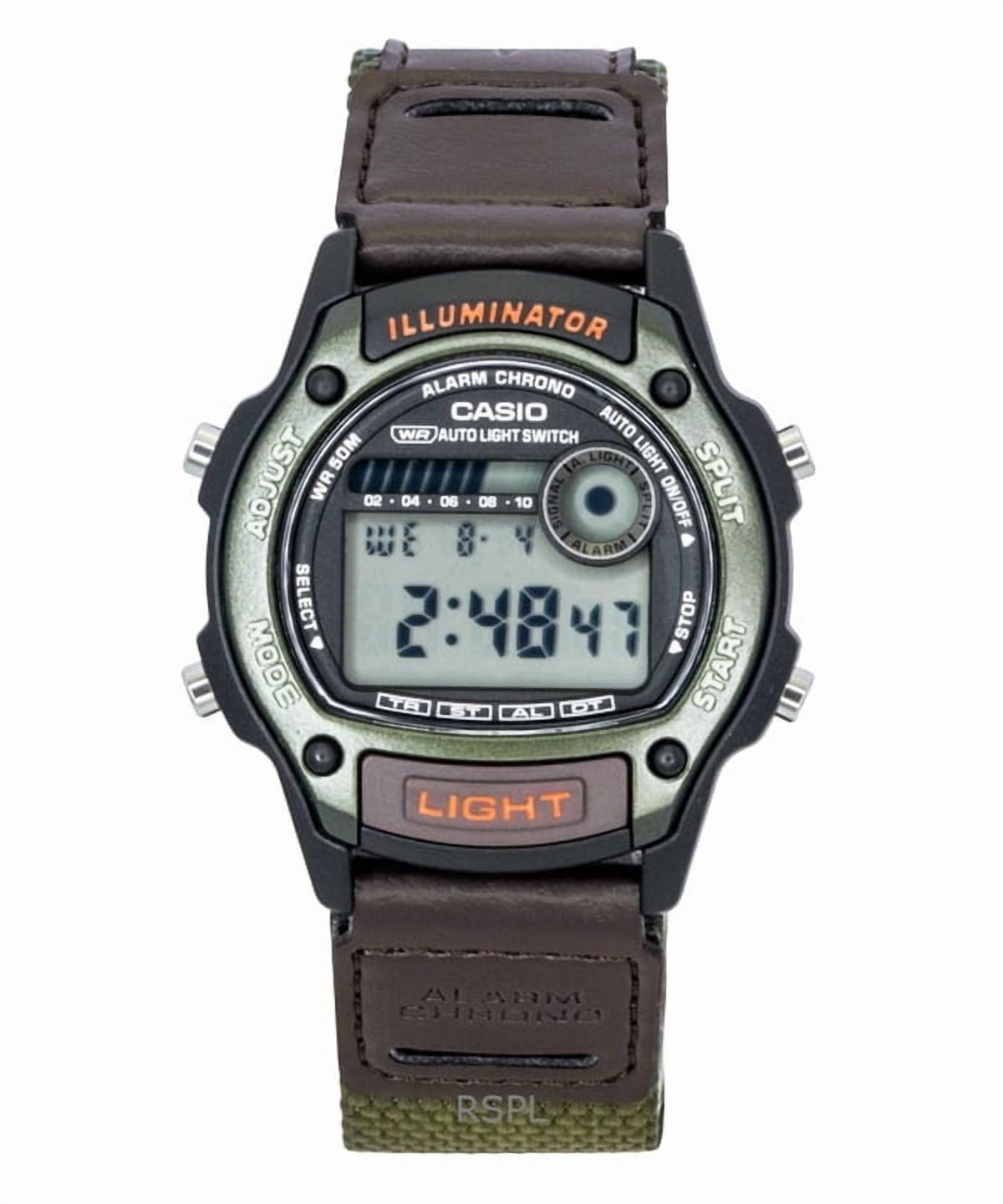 Casio Standard Digital Leather And Cloth Strap Quartz W-220HF-3AV ...
