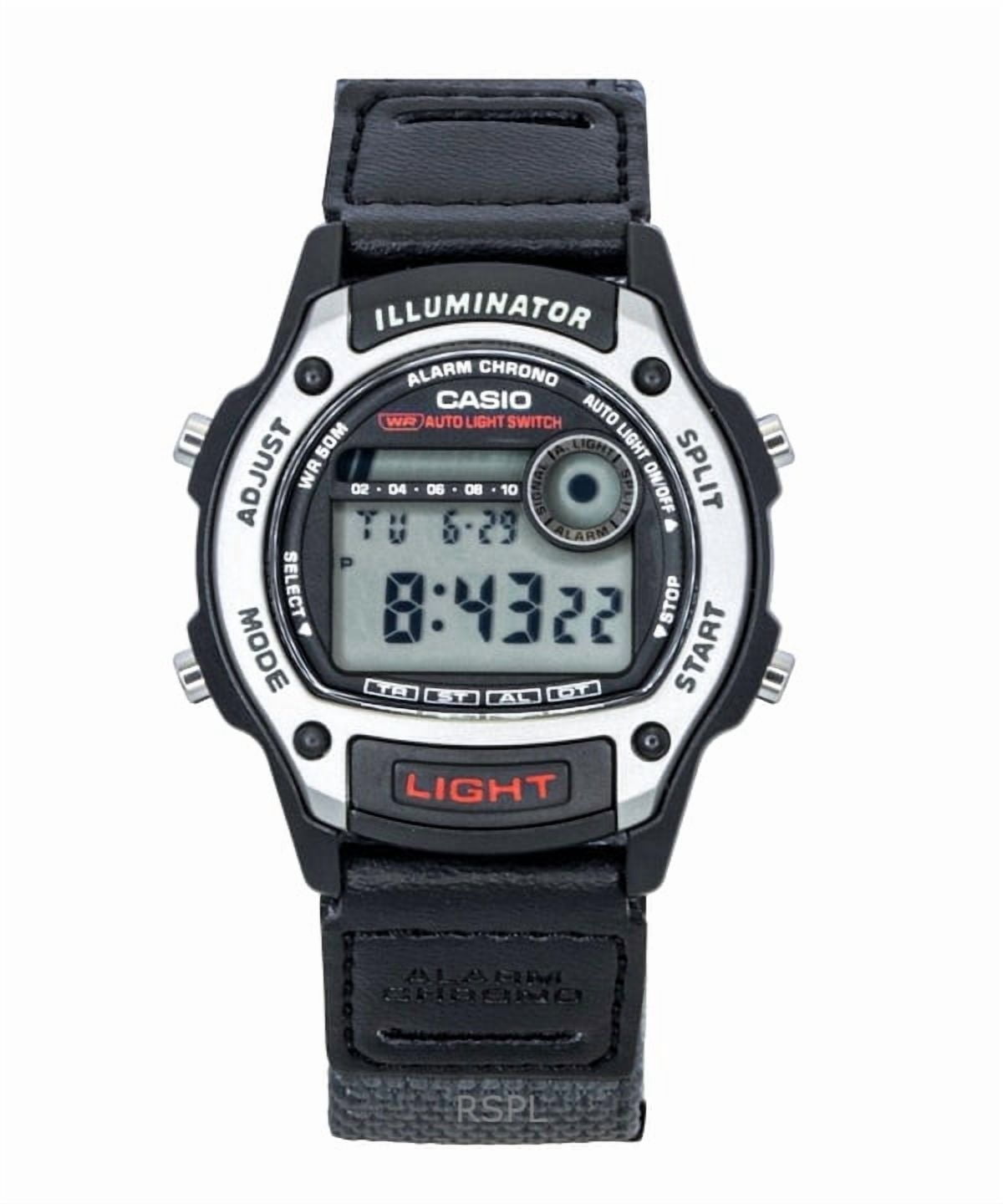 Casio Standard Digital Leather And Cloth Strap Quartz W-220HF-8AV ...