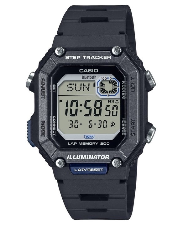 Casio Standard Digital Smartphone Link Step Tracker Resin Strap Quartz WS-B1000-1AV 100M Men's ...