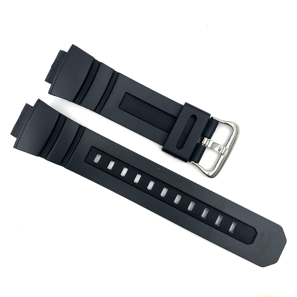 Casio Style Replacement 16mm Black Silicone Watch Band - Walmart.com