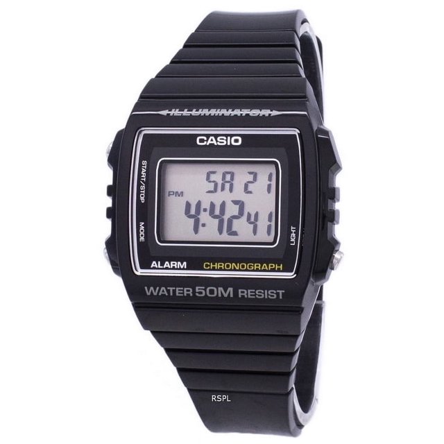 Casio Unisex Illuminator Black Resin Band Digital Alarm Chronograph ...
