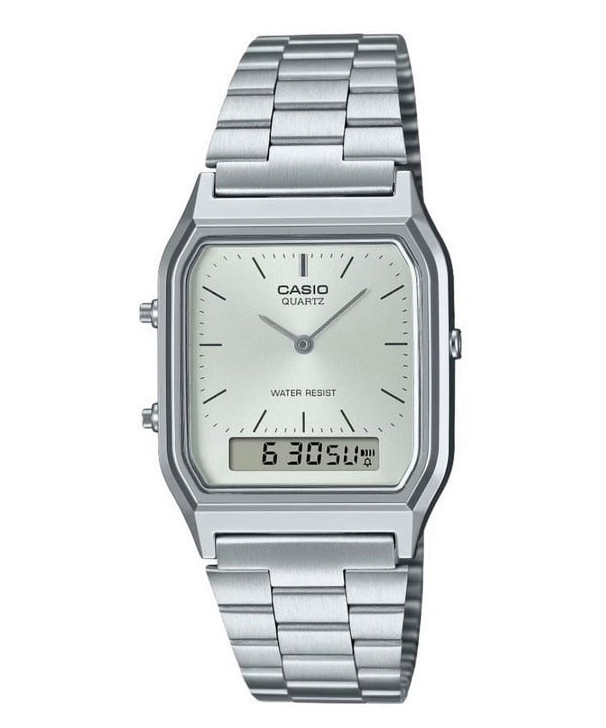 Casio Vintage Analog Digital White Dial Quartz AQ-230A-7A Women's Watch ...